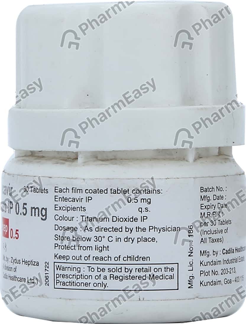 Entehep 0.5 MG Tablet (30): Uses, Side Effects, Price & Dosage | PharmEasy