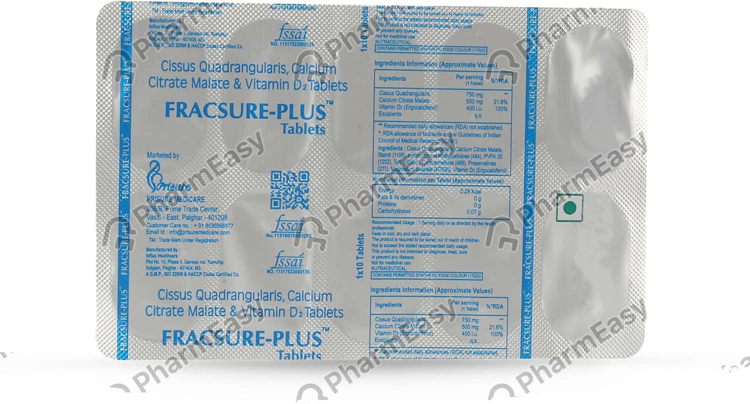 Buy Fracsure Plus Strip Of 10 Tablets Online at Flat 15% OFF | PharmEasy