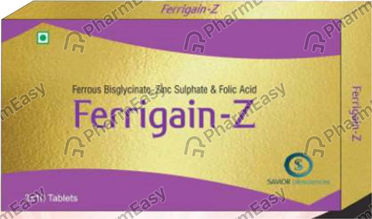 Ferrigain Z Strip Of 10 Tablets: Uses, Side Effects, Price & Dosage ...