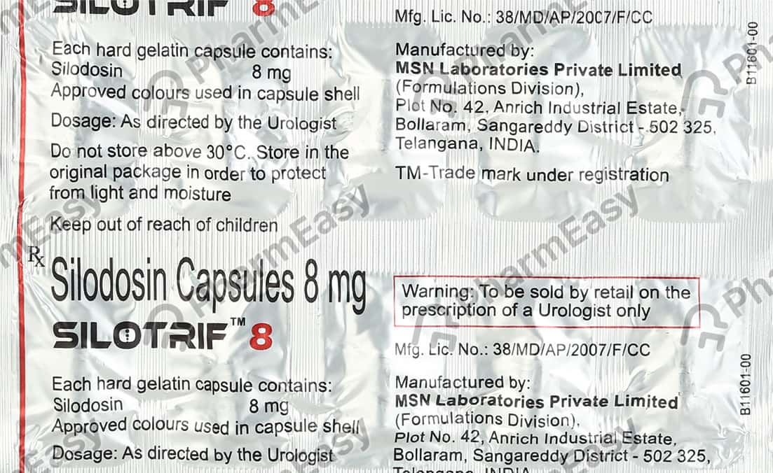 Silotrif 8 MG Capsule (10): Uses, Side Effects, Price & Dosage | PharmEasy