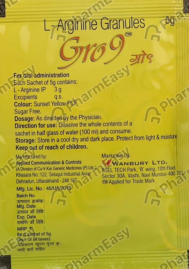 Gro 9 3 G Granules (5): Uses, Side Effects, Price & Dosage | PharmEasy