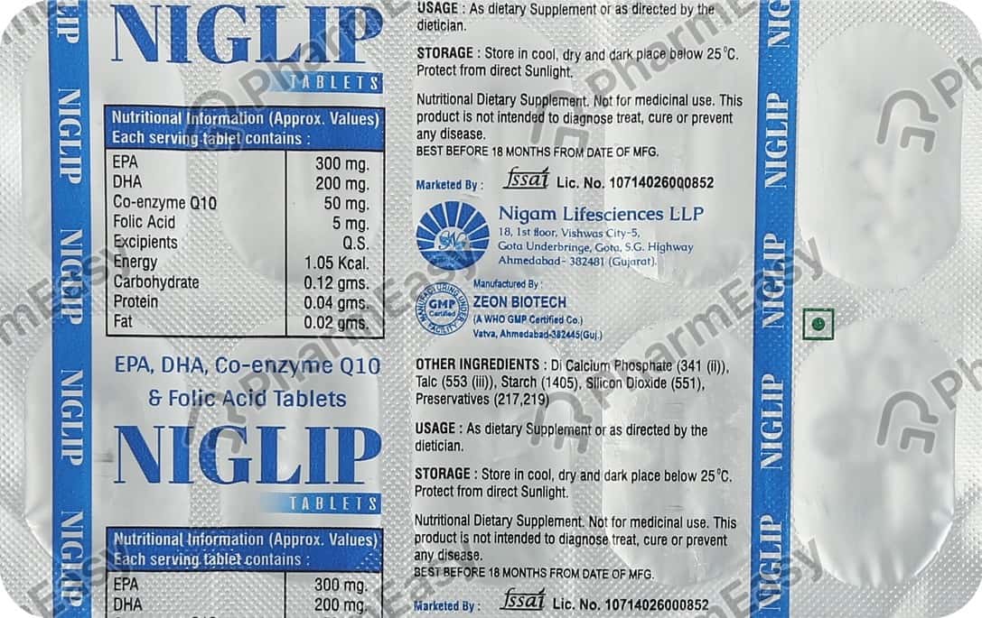 Buy Niglip Strip Of 10 Tablets Online at Flat 15% OFF | PharmEasy