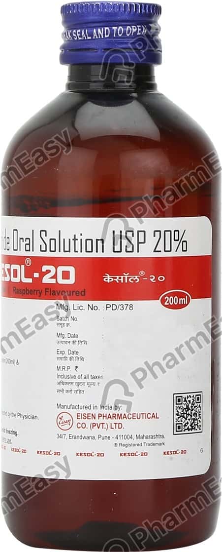 Kesol 1 G Oral Solution (200): Uses, Side Effects, Price & Dosage ...