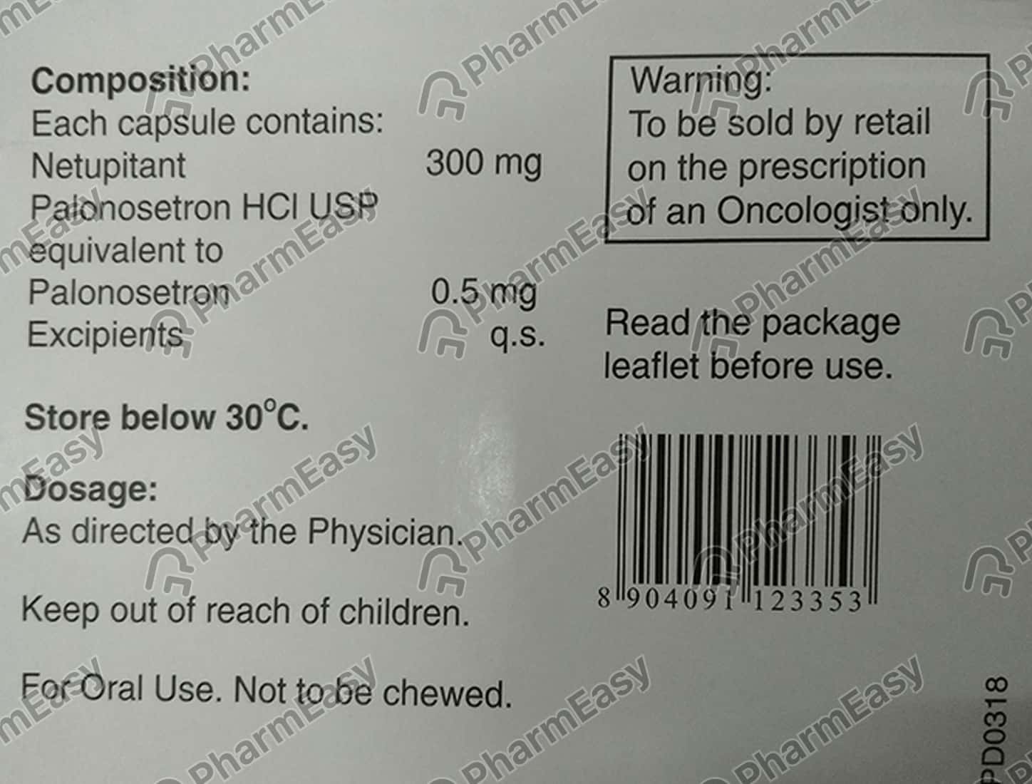 Buy Akynzeo Strip Of 1 Capsule Online at Flat 15% OFF | PharmEasy