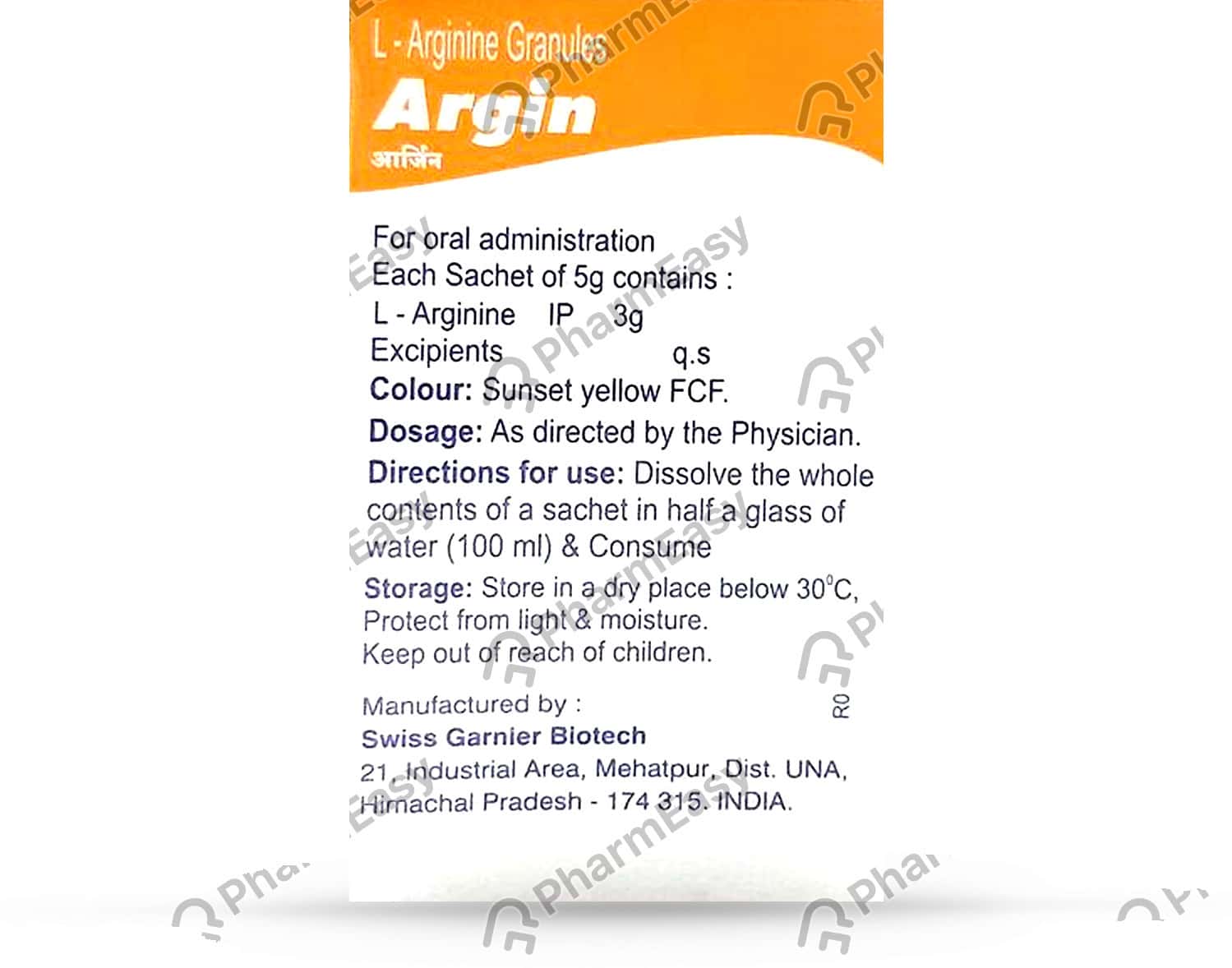 Argin 3 G Granules (5): Uses, Side Effects, Price, Dosage & Composition ...