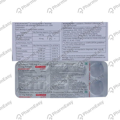 Neuronomic Strip Of 10 Tablets: Uses, Side Effects, Price & Dosage ...