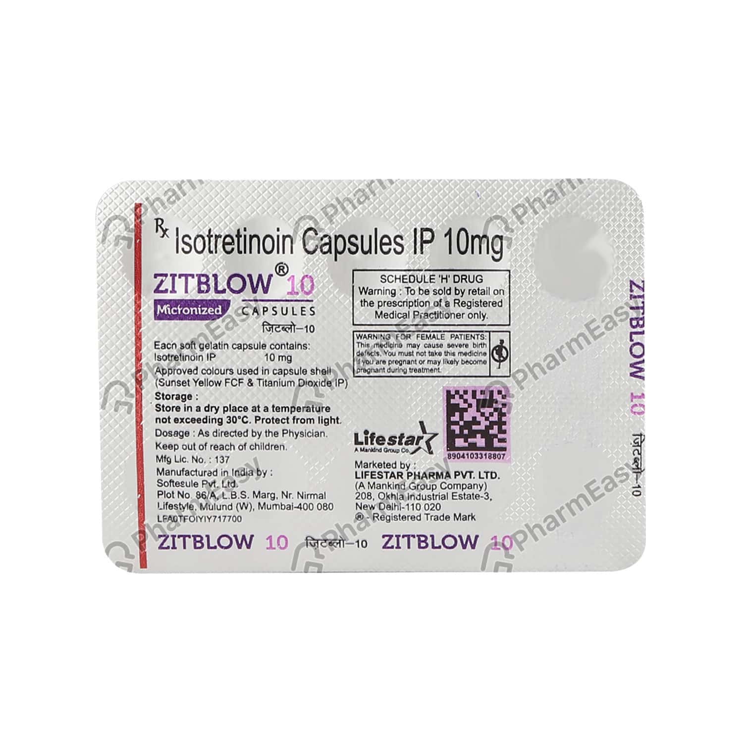 Buy Zitblow 10 MG Capsule (10) Online at Flat 18% OFF* | PharmEasy