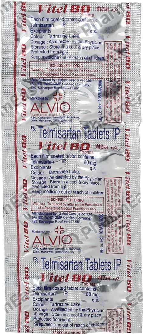 Buy Vitel 80 MG Tablet (10) Online at Flat 15% OFF | PharmEasy