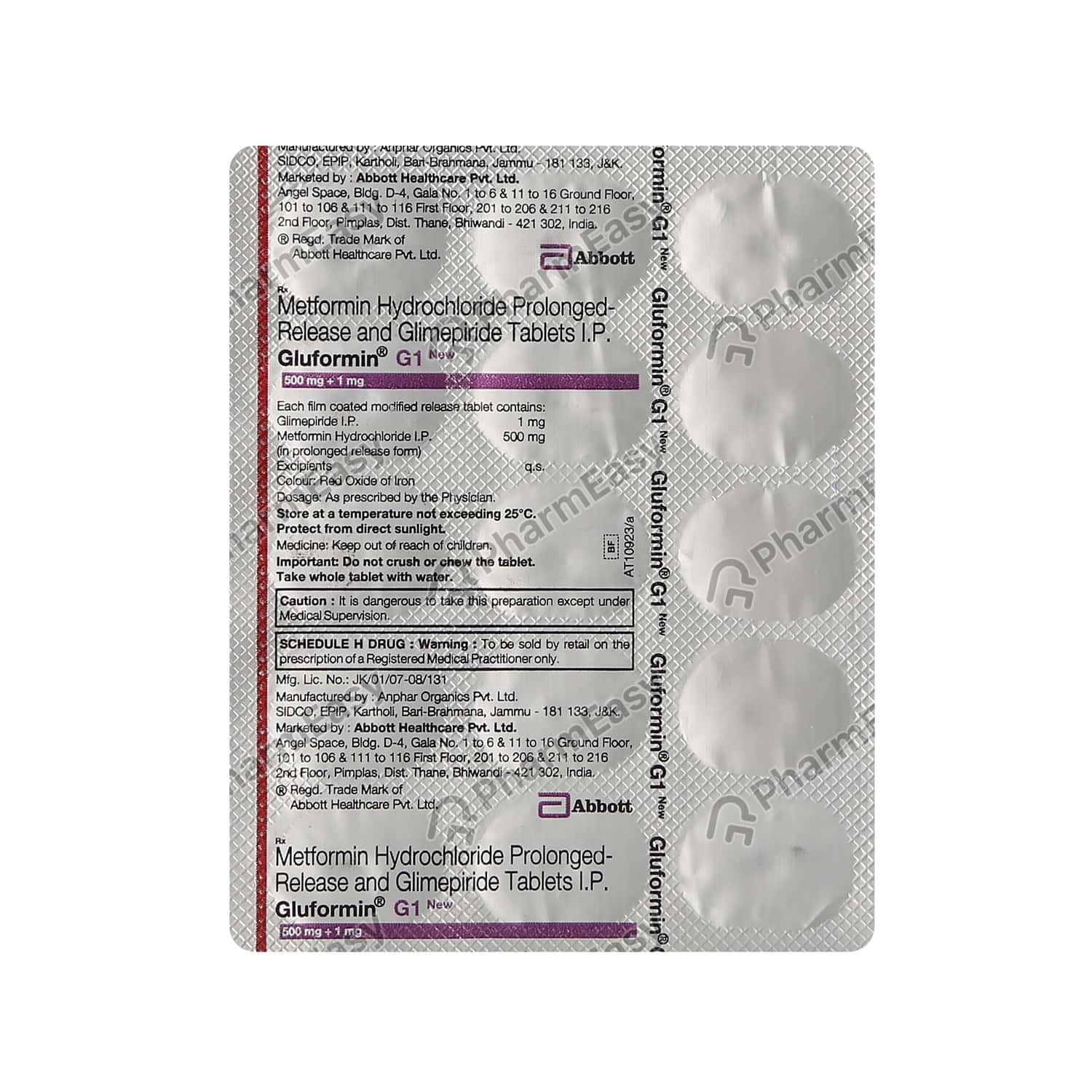New Gluformin G1 Tab 15`S - Uses, Side Effects, Dosage, Composition & Price | PharmEasy