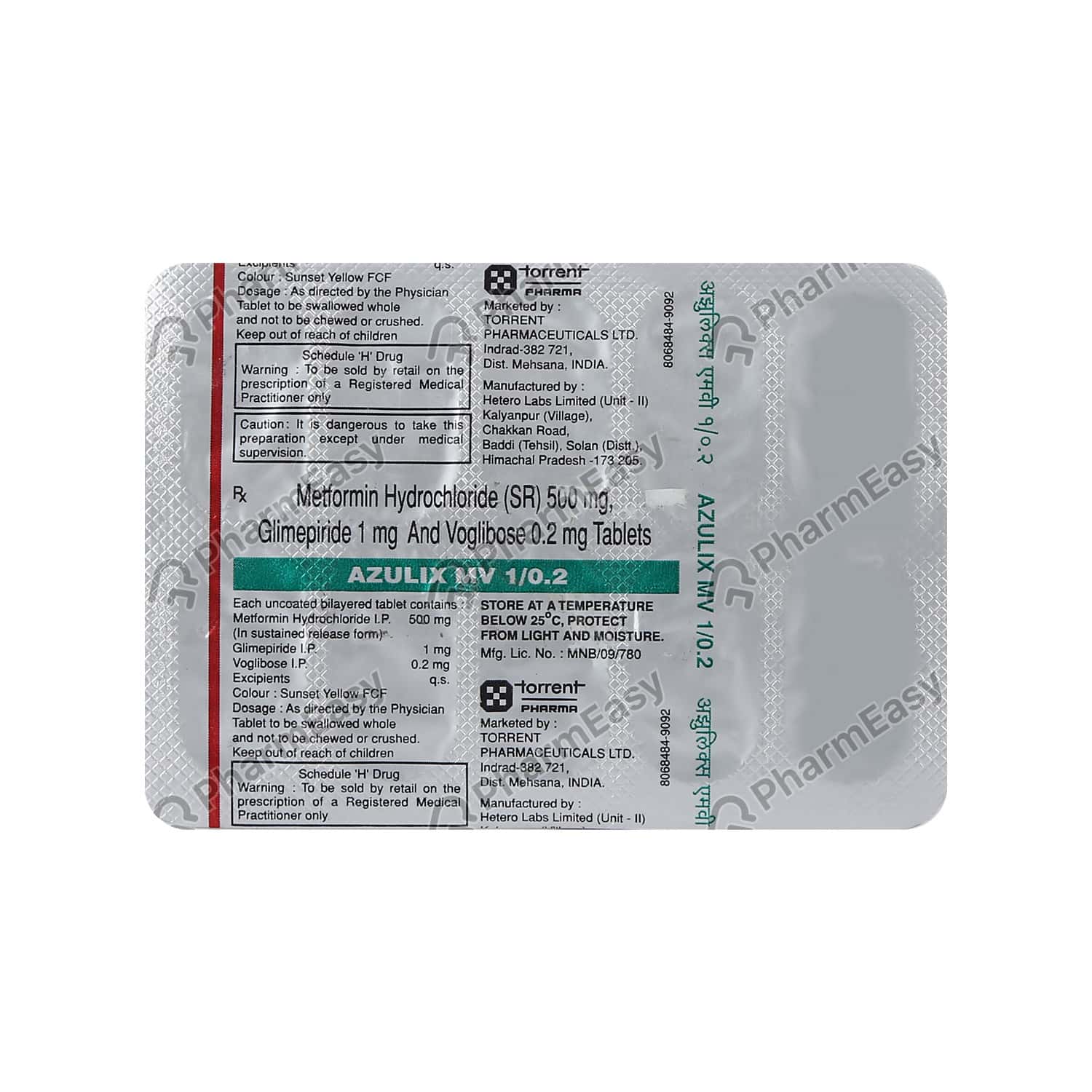 Azulix Mv 1/0.2 Tab 10'S - Uses, Side Effects, Dosage, Composition ...