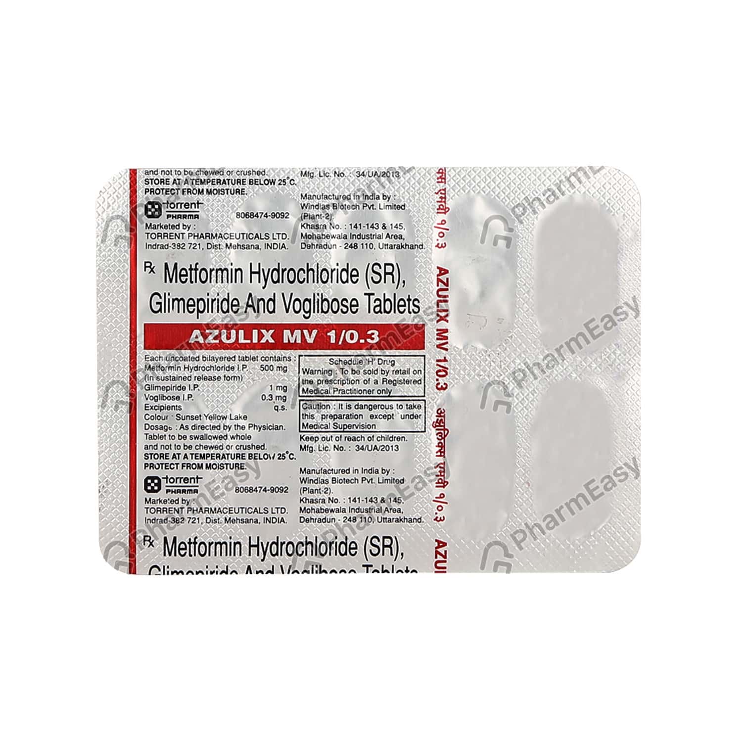 Azulix Mv 1/0.3 Tab 10'S - Uses, Side Effects, Dosage, Composition ...