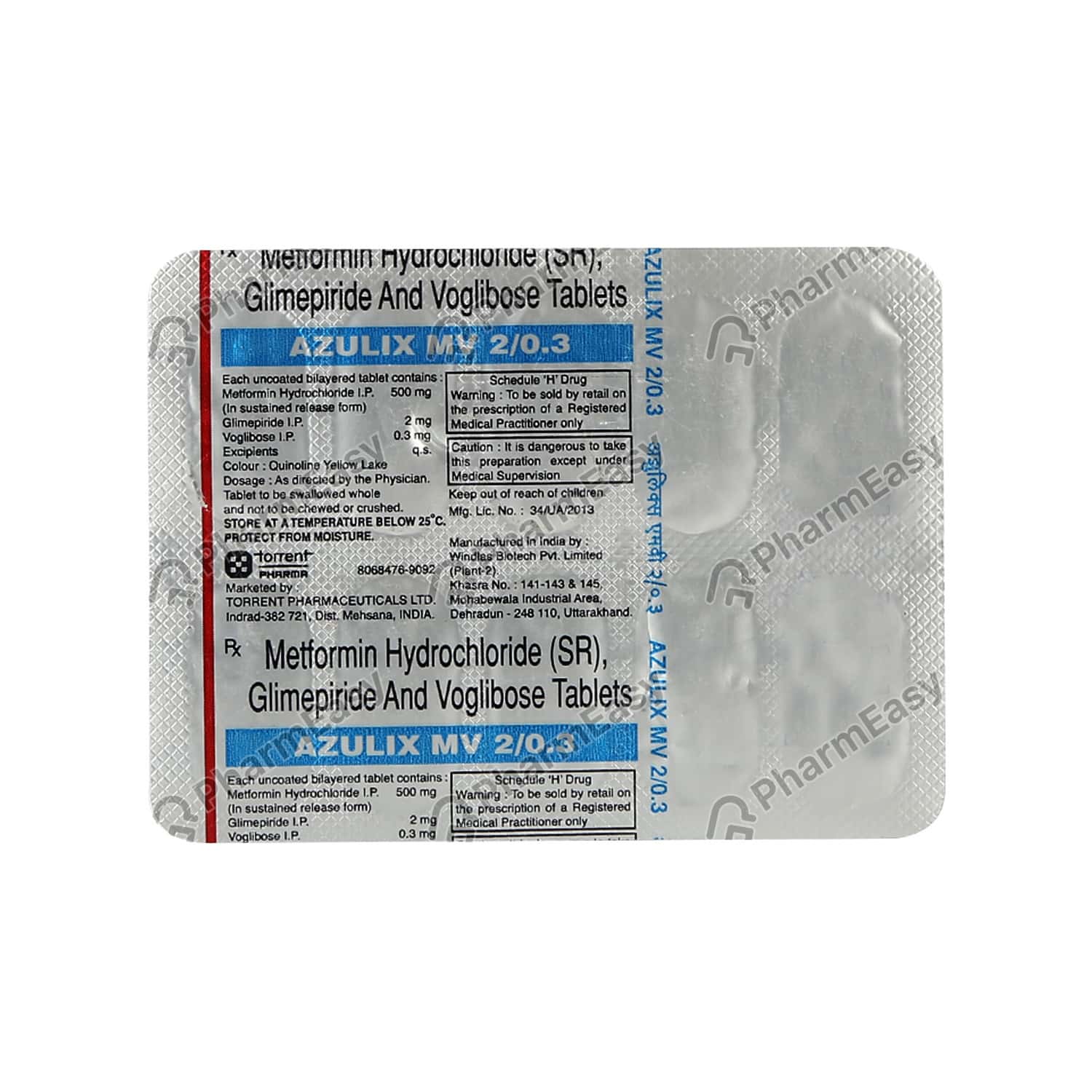 Azulix Mv 2/0.3 Tab 10'S - Uses, Side Effects, Dosage, Composition ...