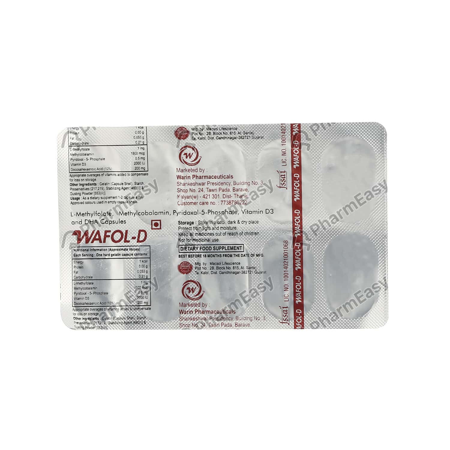 Buy Wafol D Cap 10'S Online at Flat 18% OFF* | PharmEasy