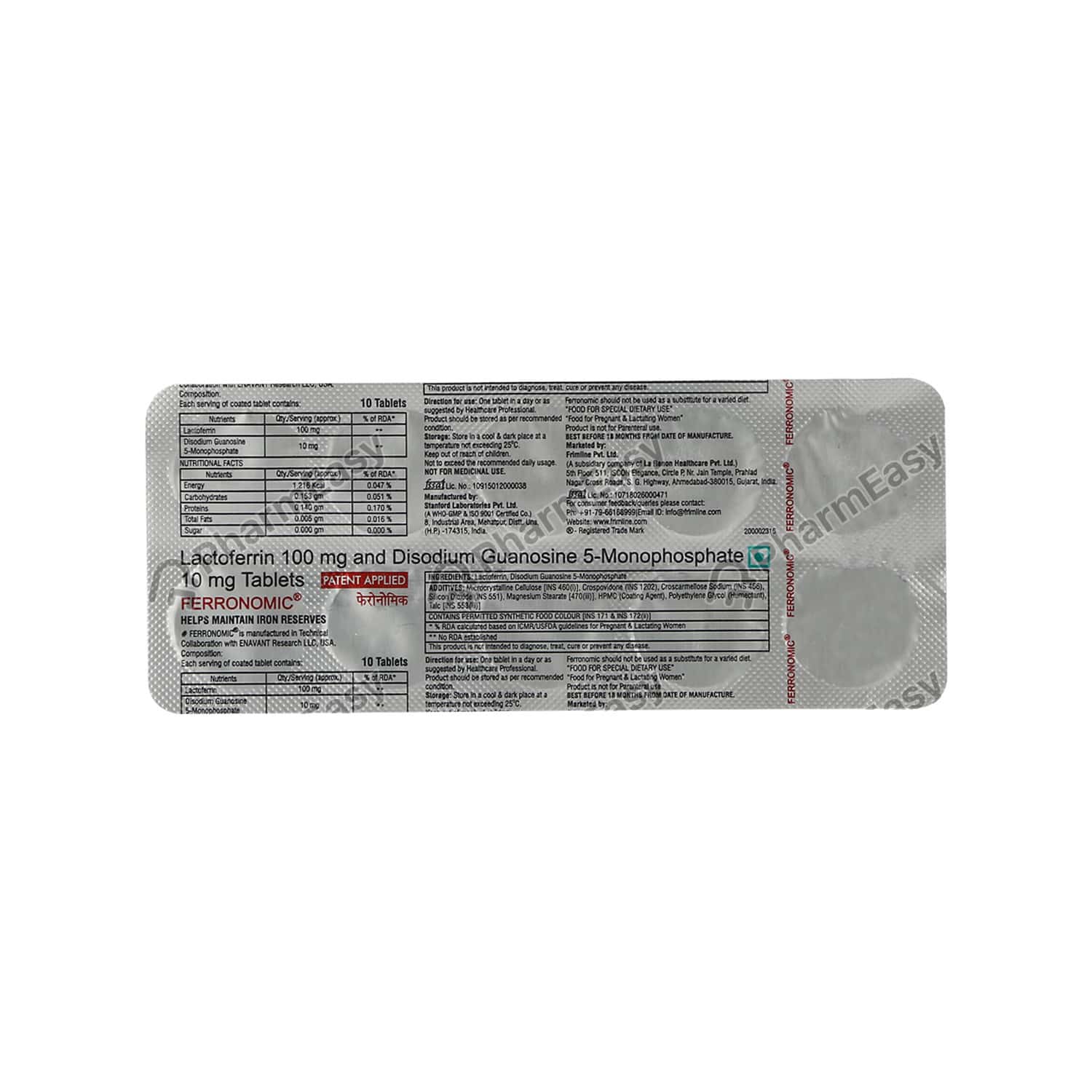 Buy Ferronomic Tablet 10'S Online at Flat 18% OFF* | PharmEasy