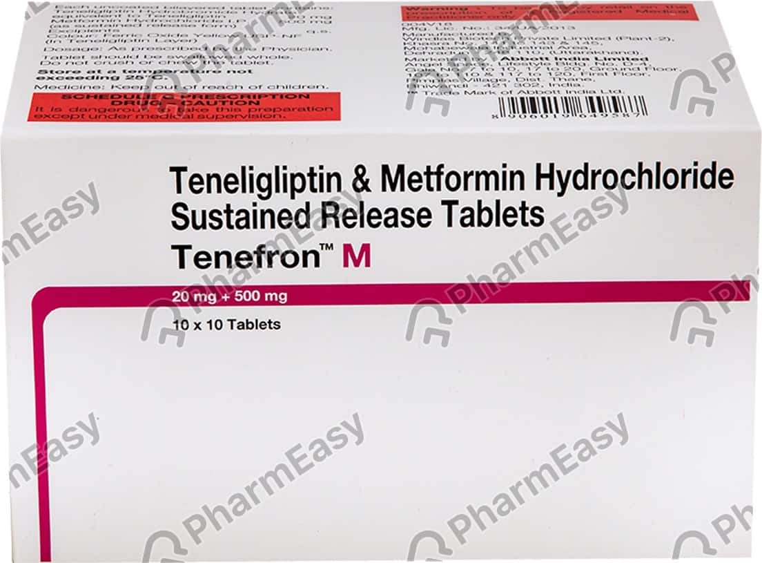 Tenefron M Strip Of 10 Tablets: Uses, Side Effects, Price & Dosage ...