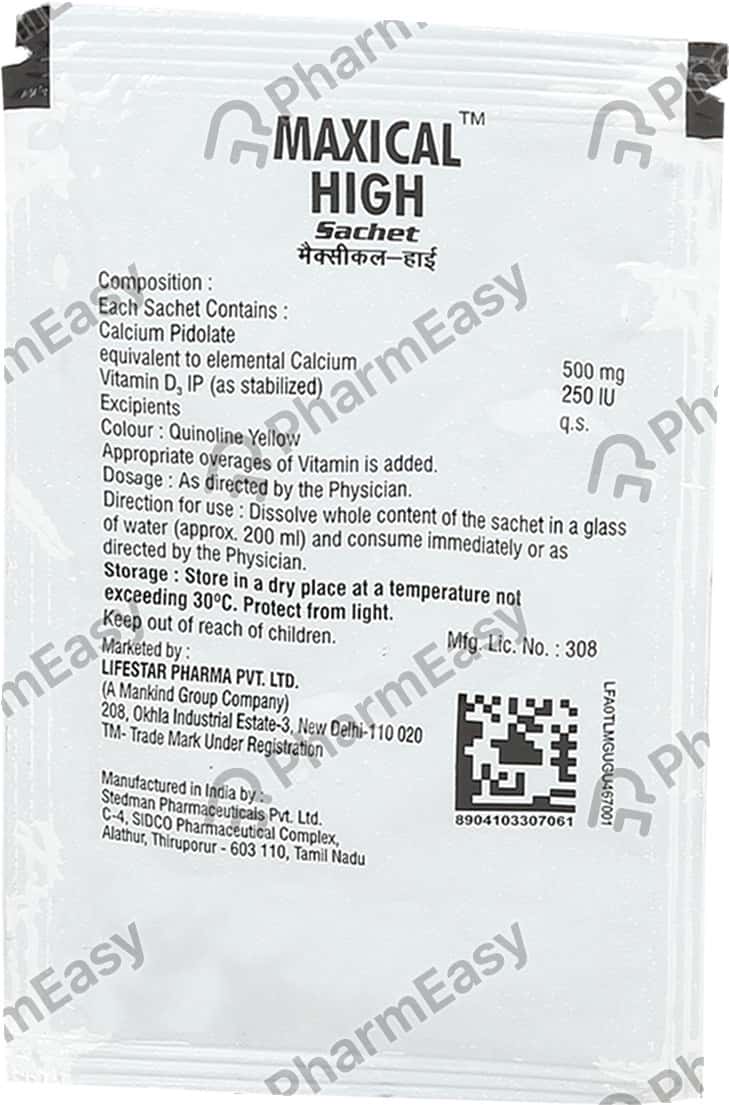 Maxical High 500 MG Oral Powder (7.25): Uses, Side Effects, Price ...