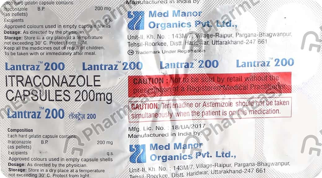Lantraz 200 MG Capsule (10): Uses, Side Effects, Price & Dosage | PharmEasy