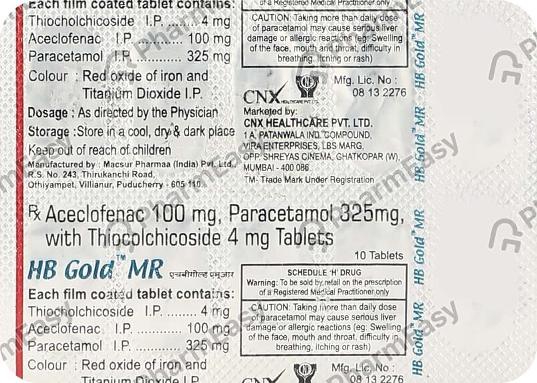 Hb Gold Mr Strip Of 10 Tablets: Uses, Side Effects, Price & Dosage ...