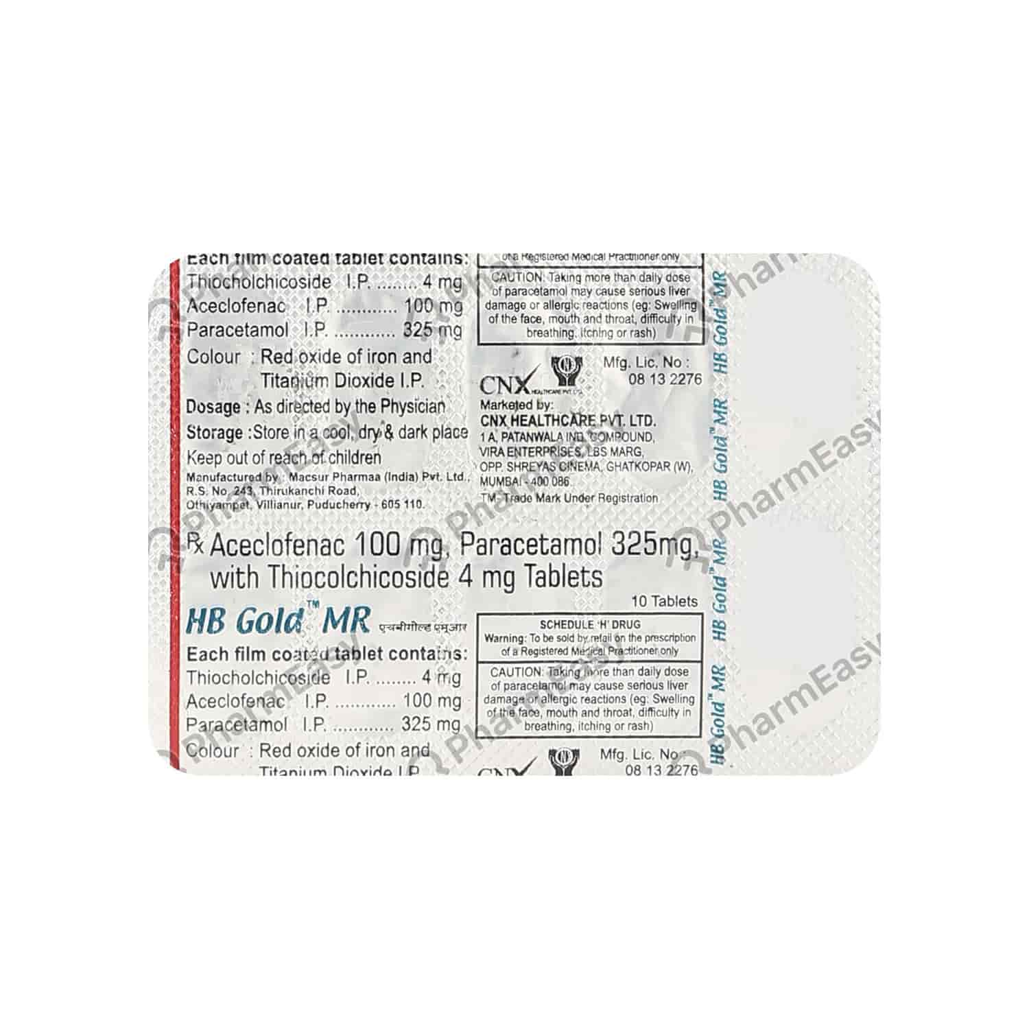 Buy Hb Gold Mr Tab 10'S Online at Flat 18% OFF* | PharmEasy