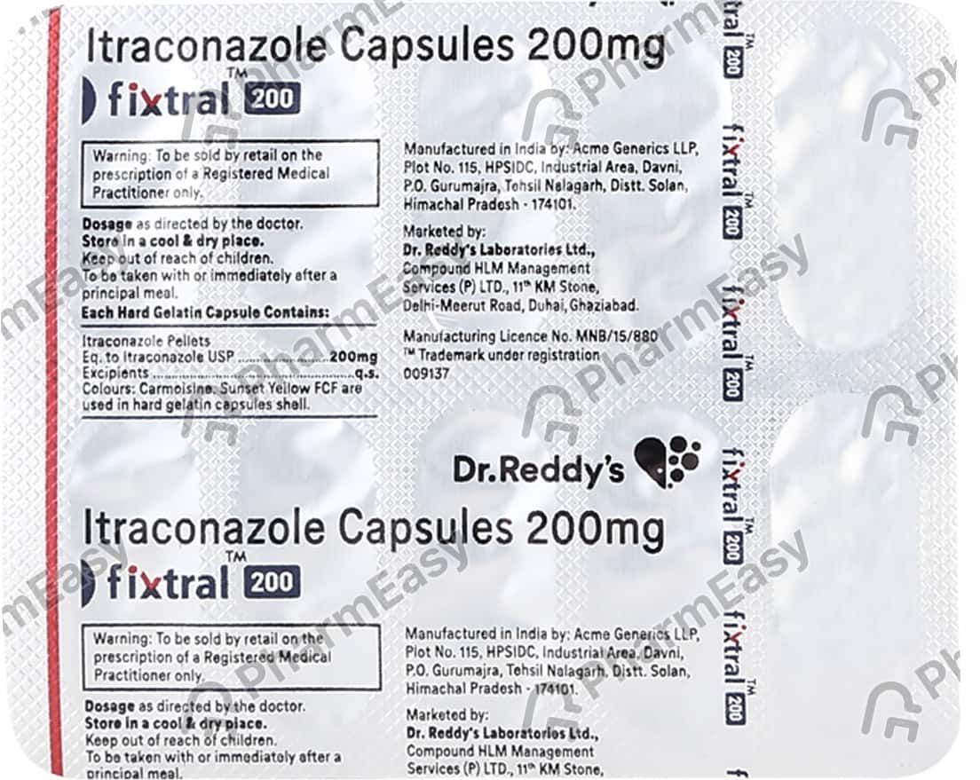 Fixtral 200 MG Capsule (10): Uses, Side Effects, Price & Dosage | PharmEasy