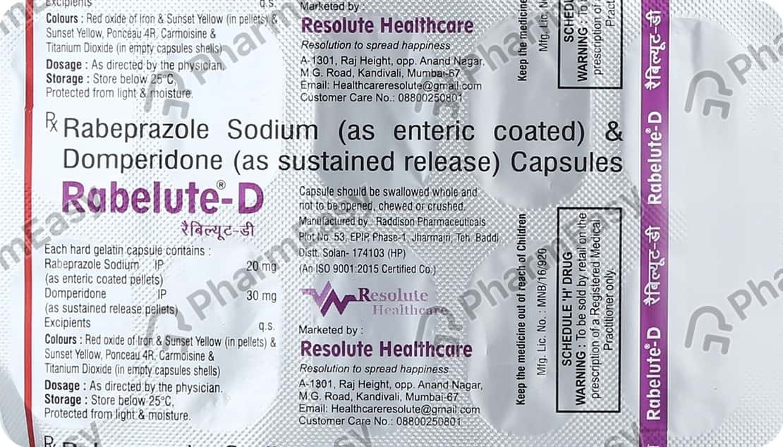 Rabelute D Strip Of 10 Capsules: Uses, Side Effects, Price & Dosage ...