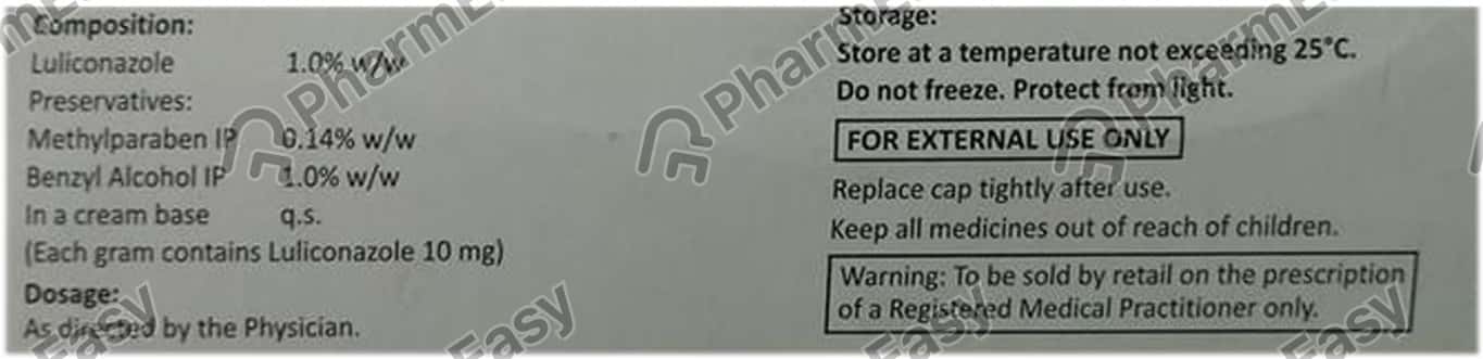 Luhon 1 %W/W Cream (30): Uses, Side Effects, Price & Dosage | PharmEasy