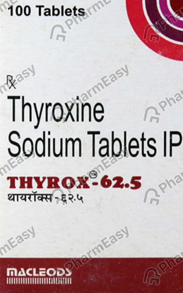 Thyrox 62.5 MCG Tablet (100): Uses, Side Effects, Price & Dosage ...