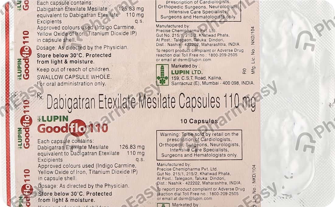 Goodflo 110 MG Capsule (10): Uses, Side Effects, Price & Dosage | PharmEasy