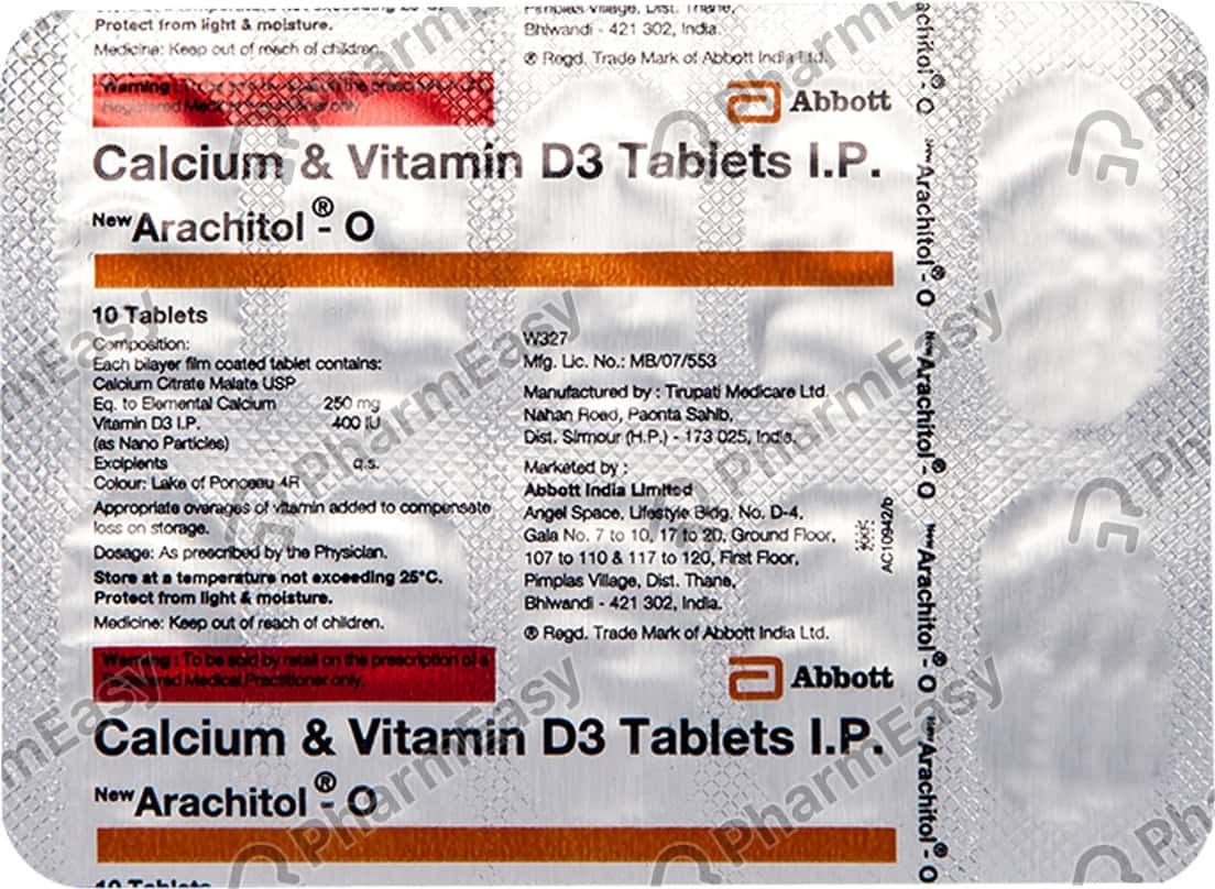 Buy NEW ARACHITOL O STRIP OF 10 TABLETS Online & Get Upto 60% OFF at ...