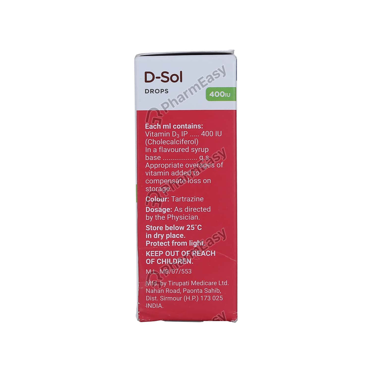D Sol 400 IU Oral Drop (30) - Uses, Side Effects, Dosage, Composition ...
