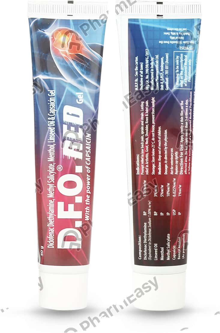 Buy Dfo Red Gel 50gm Online at Flat 15% OFF | PharmEasy