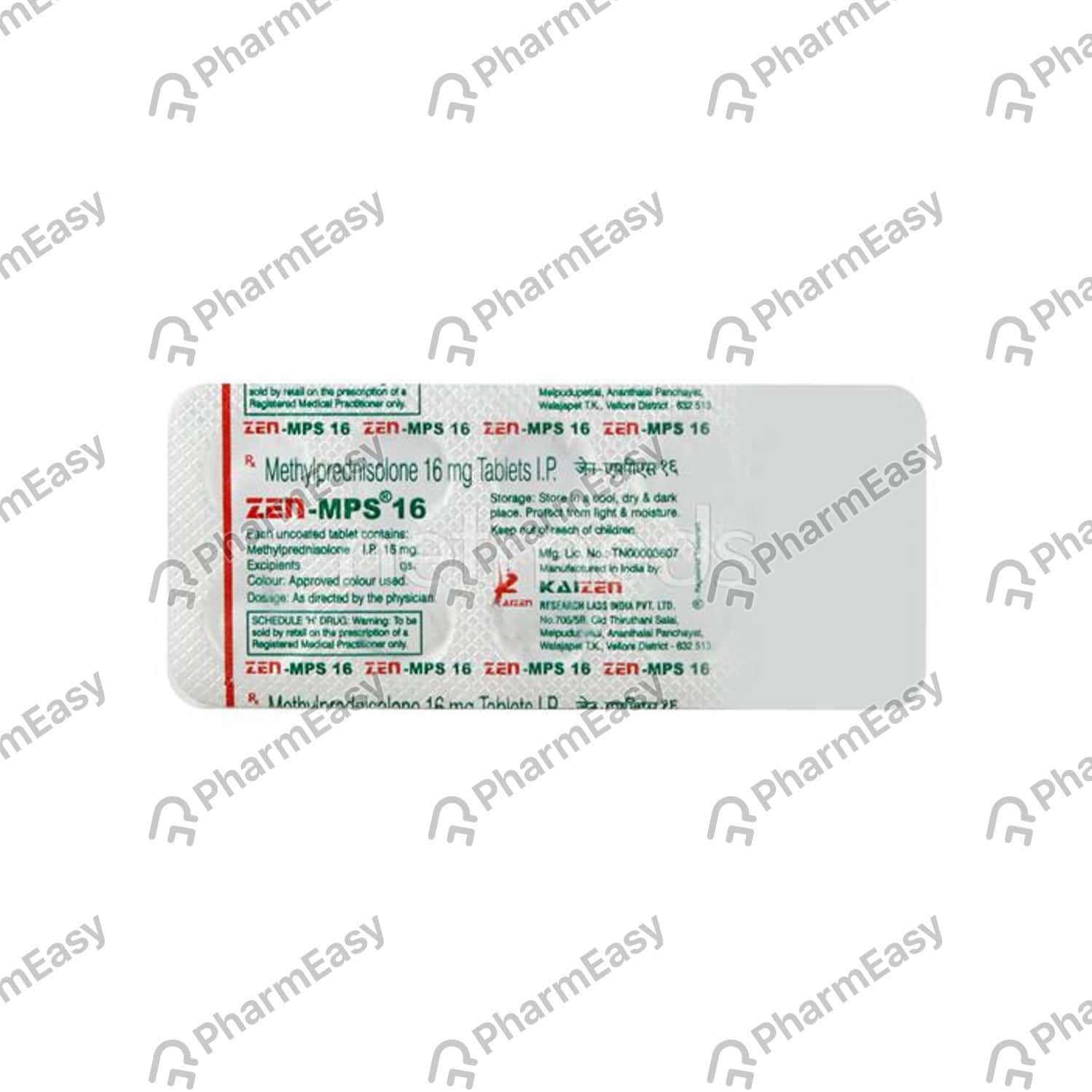 Zen Mps 16 MG Tablet (10): Uses, Side Effects, Price & Dosage | PharmEasy