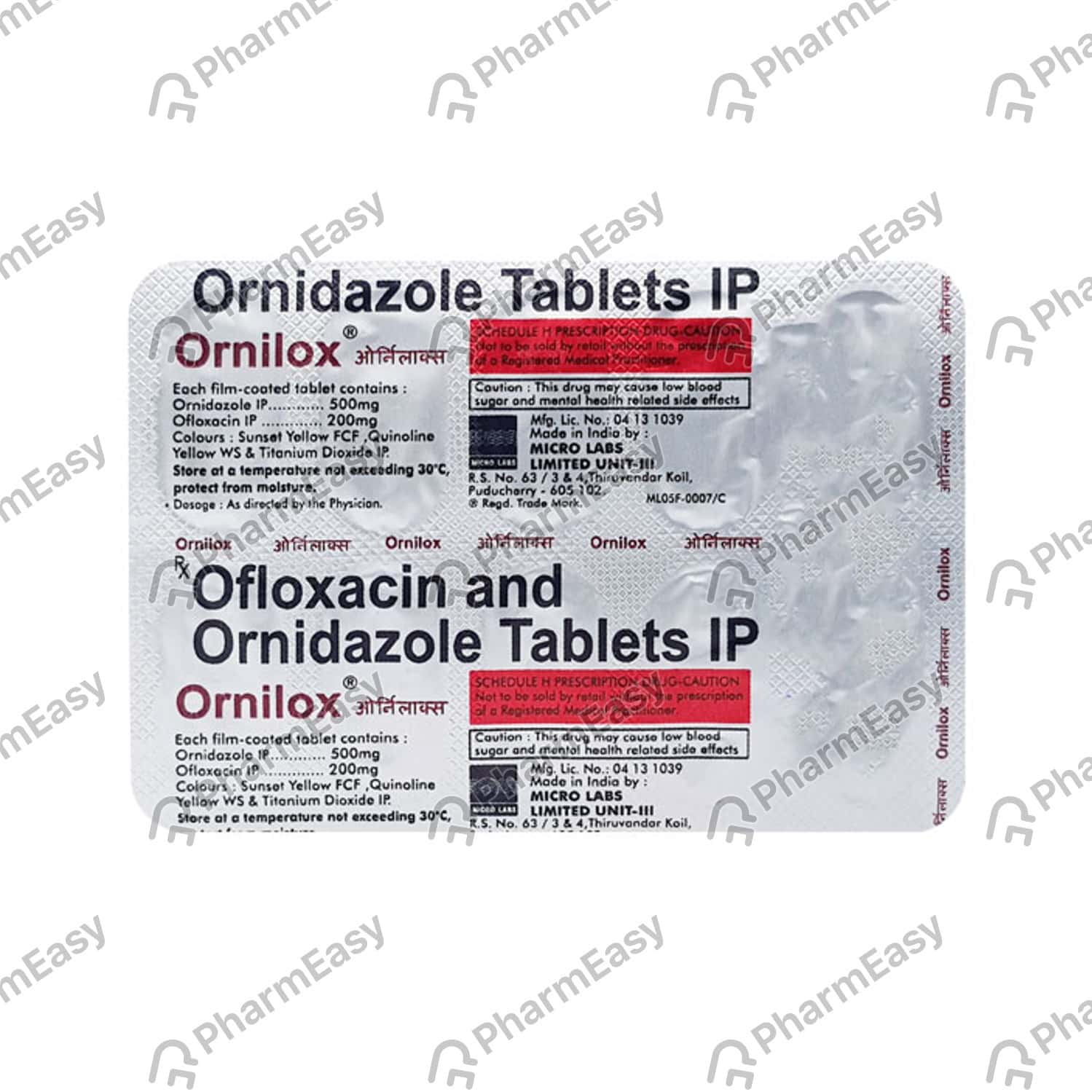 Ornilox Strip Of 10 Tablets: Uses, Side Effects, Price & Dosage | PharmEasy