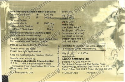 Methycal 2000iu Strip Of 10 Tablets: Uses, Side Effects, Price & Dosage ...