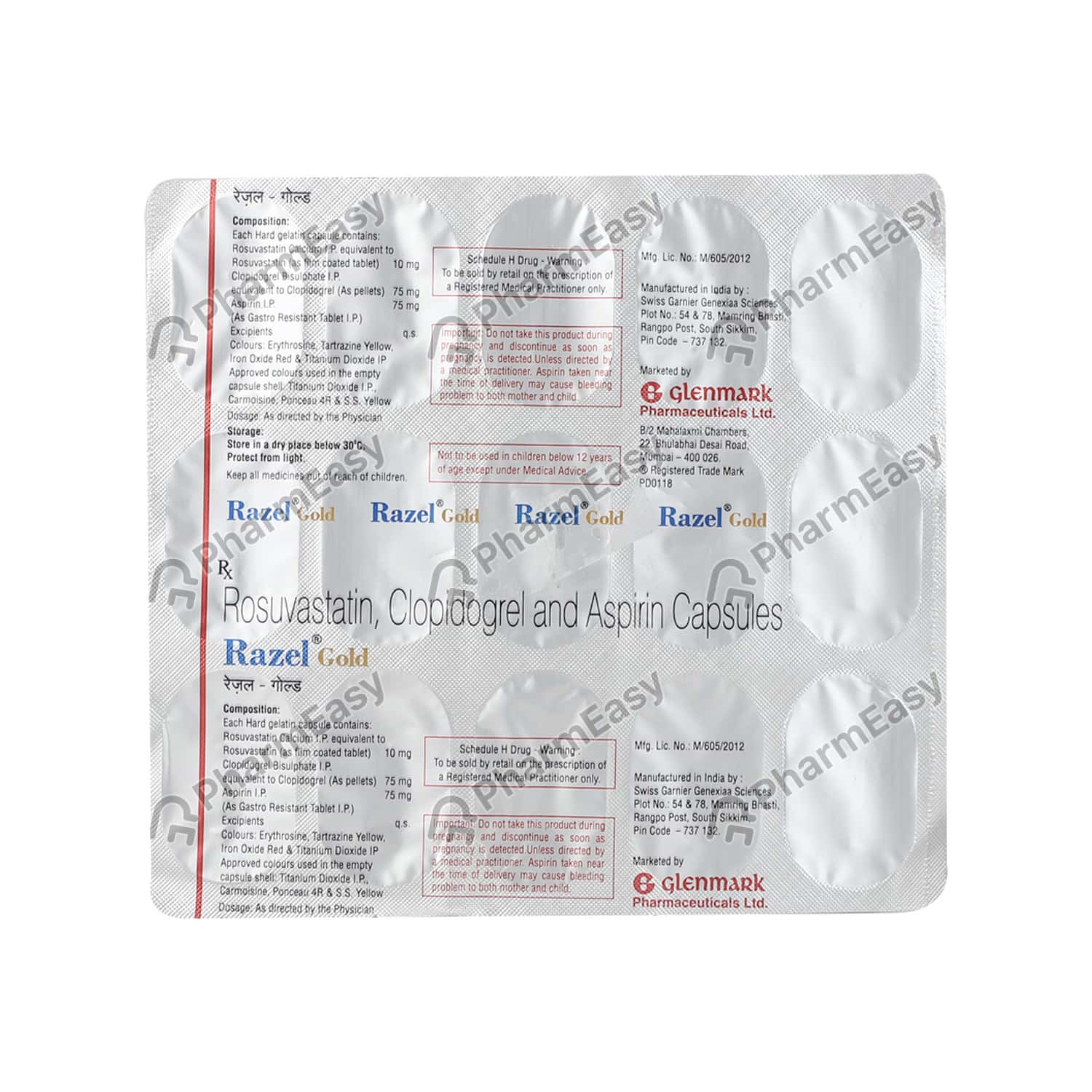 Razel Gold 10/75/75mg Cap 15'S - Uses, Side Effects, Dosage ...