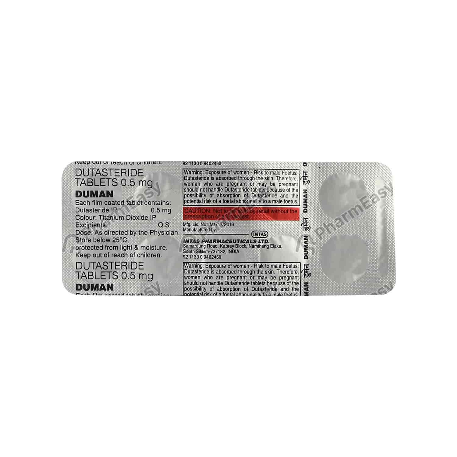 Buy Duman 0.5mg Tab 10'S Online at flat 15% off | PharmEasy