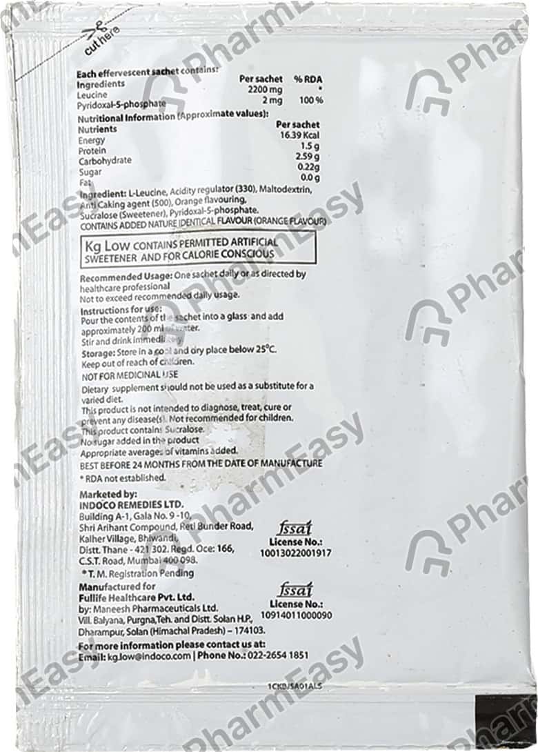 Buy Kg Low Orange Flavour Sachet Of 4.5gm Effervescent Granules Online ...