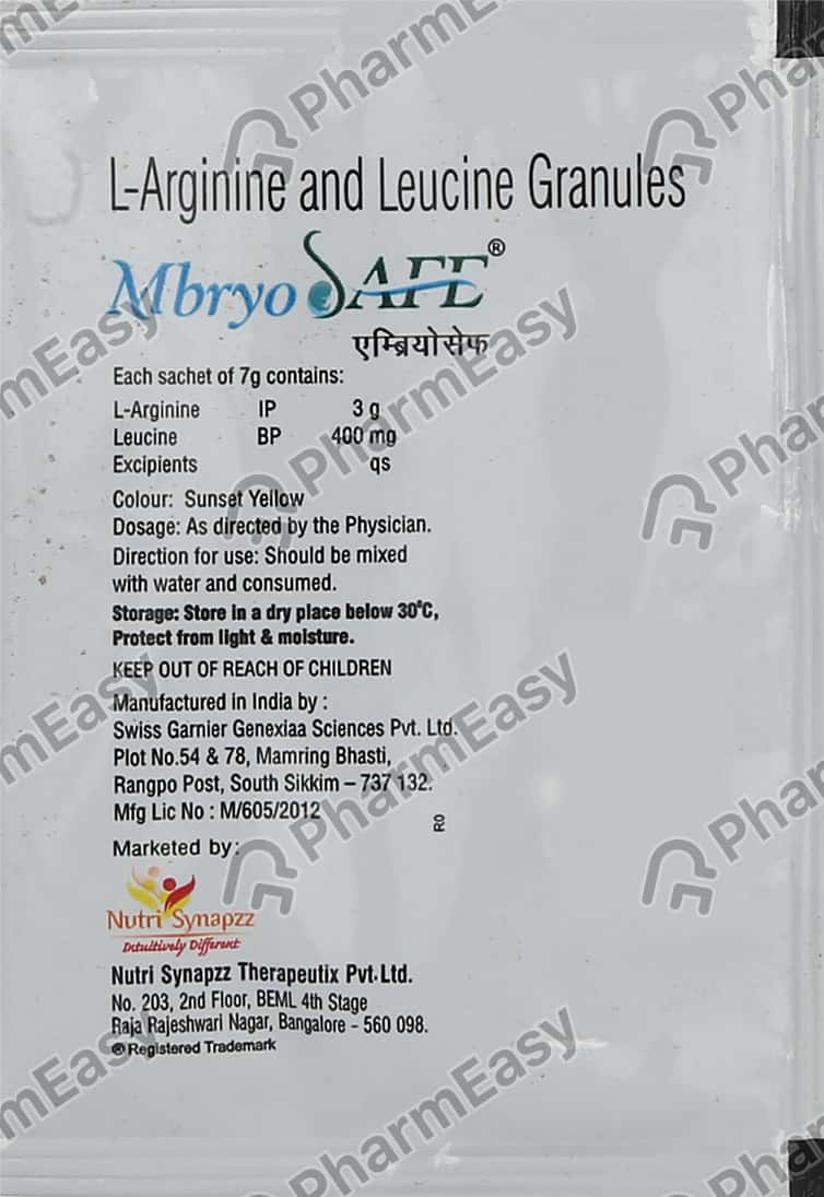 Mbryo Safe Orange Flavour Sachet Of 7gm Granules: Uses, Side Effects ...