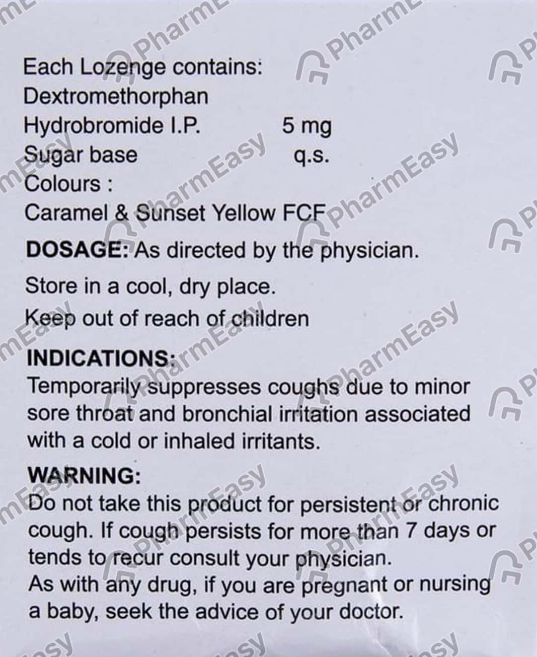 Buy Alex 5 MG Lozenge (10) Online at Flat 15% OFF | PharmEasy