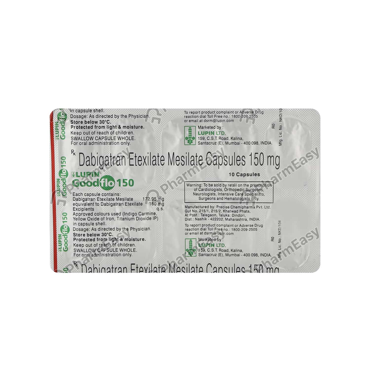 Buy Goodflo 150 MG Capsule (10) Online at Flat 18% OFF* | PharmEasy