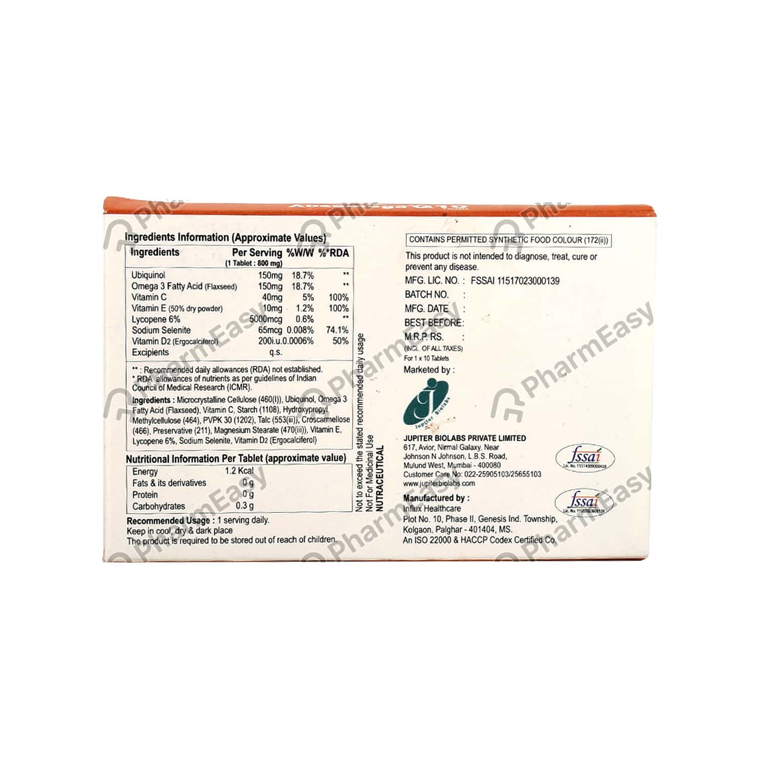 Buy Absomega Q10 Tab 10'S Online at Flat 18% OFF* | PharmEasy