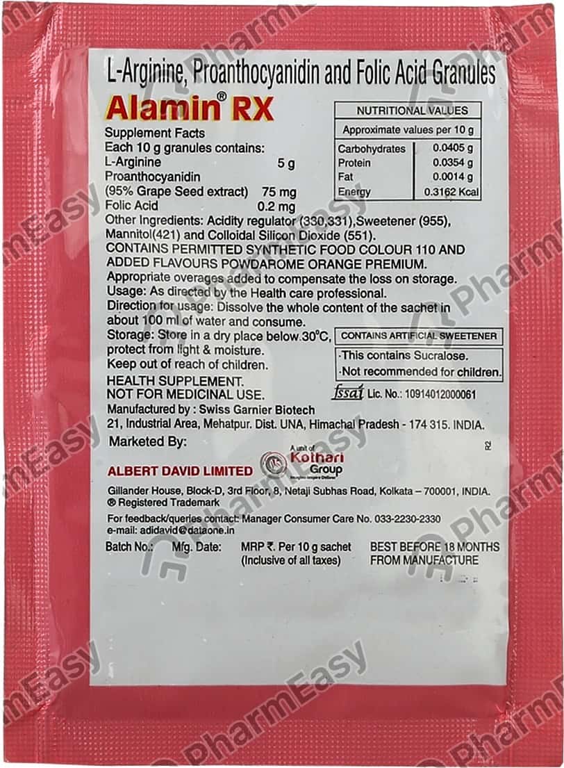 Buy Alamin Rx Sachet Of 10gm Granules Online at Flat 15% OFF | PharmEasy