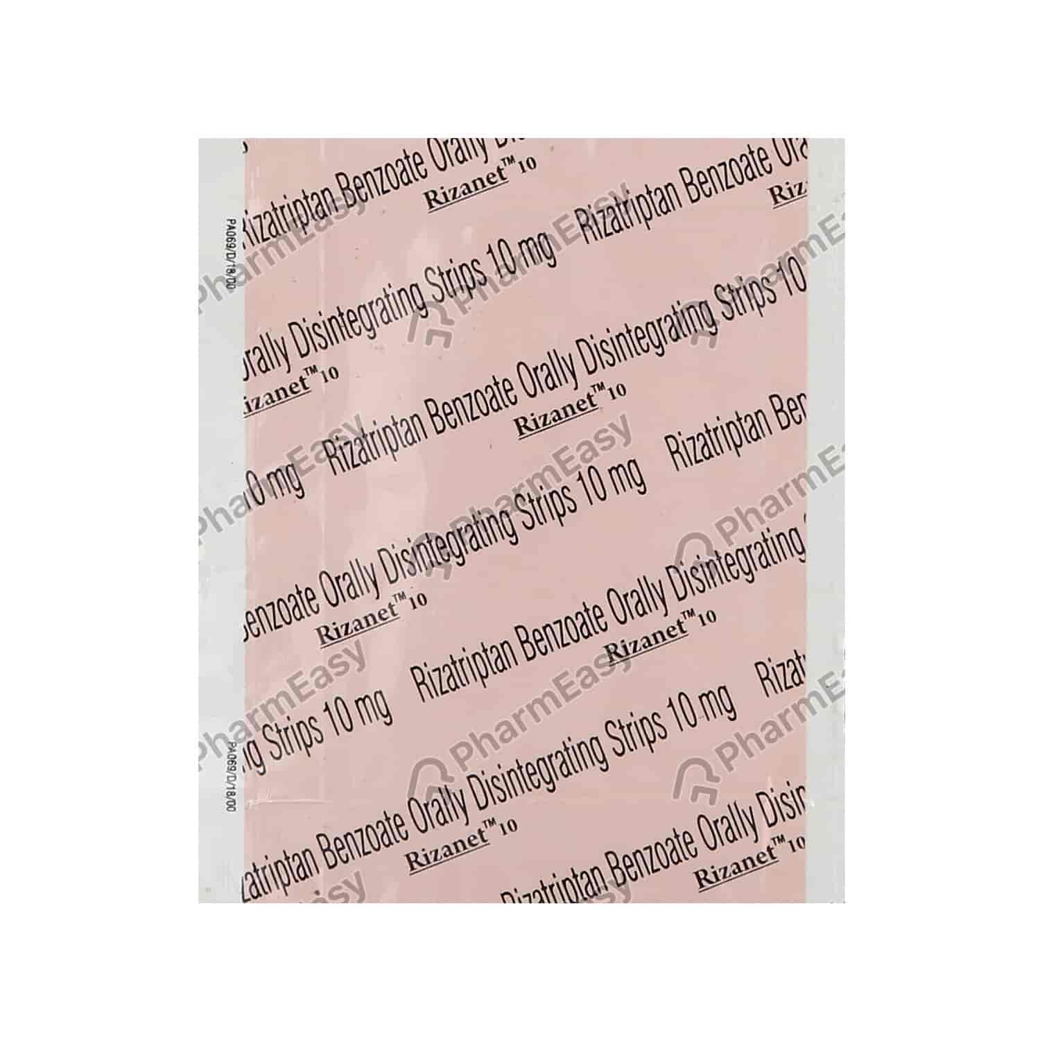 Buy Rizanet 10mg Oral Disinte Strips 1'S Online at flat 15% off | PharmEasy