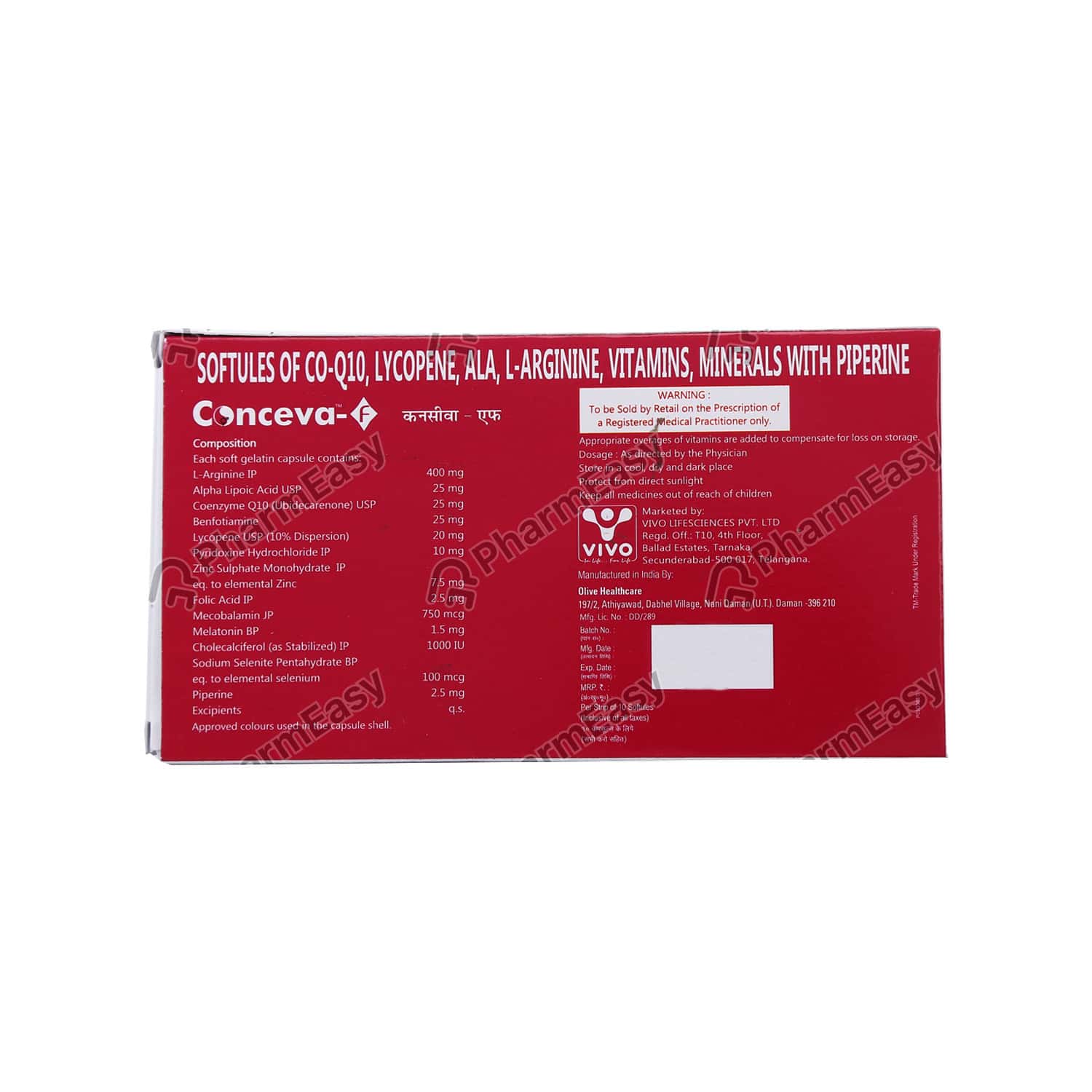 Buy Conceva F Cap 10'S Online at Flat 18% OFF* | PharmEasy