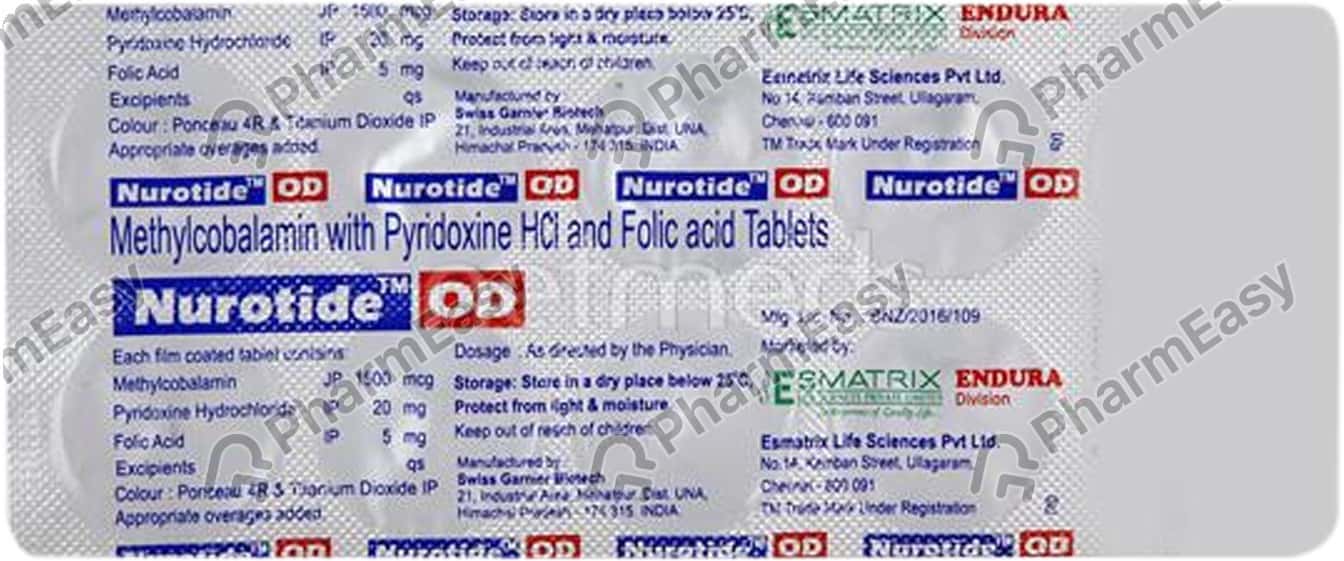 Buy Nurotide Od Tablet (10) Online at Flat 15% OFF | PharmEasy