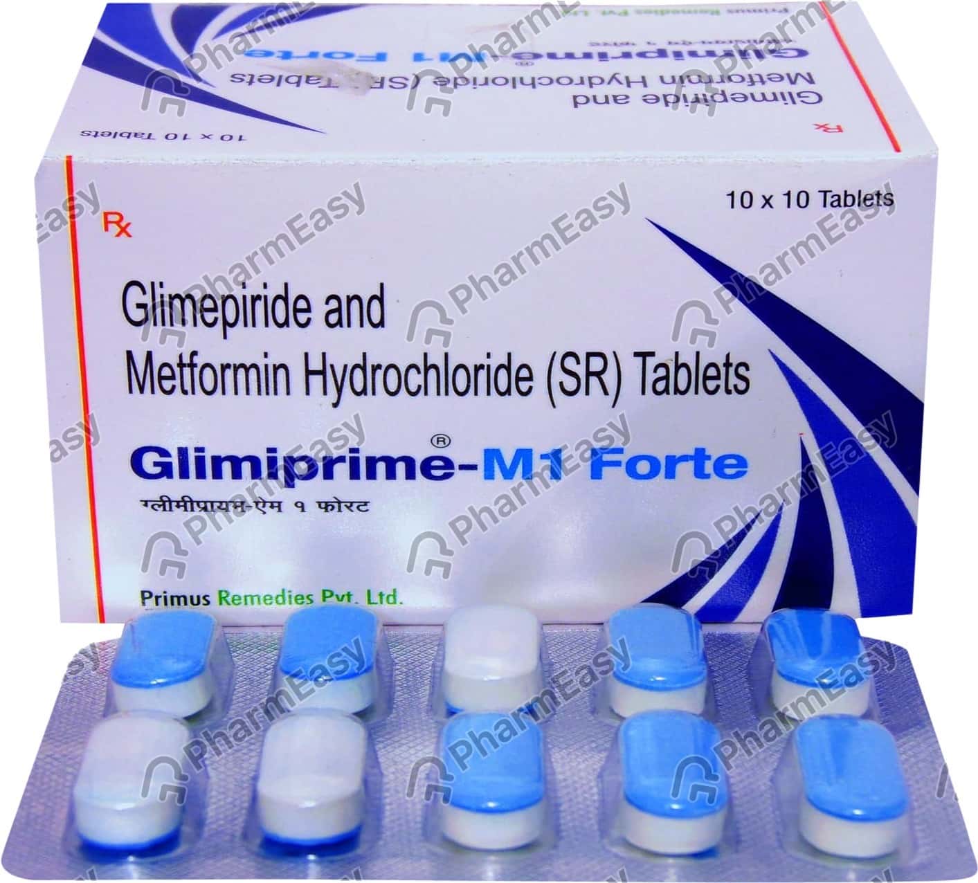 Glimiprime M 1mg Forte Strip Of 10 Tablets: Uses, Side Effects, Price ...