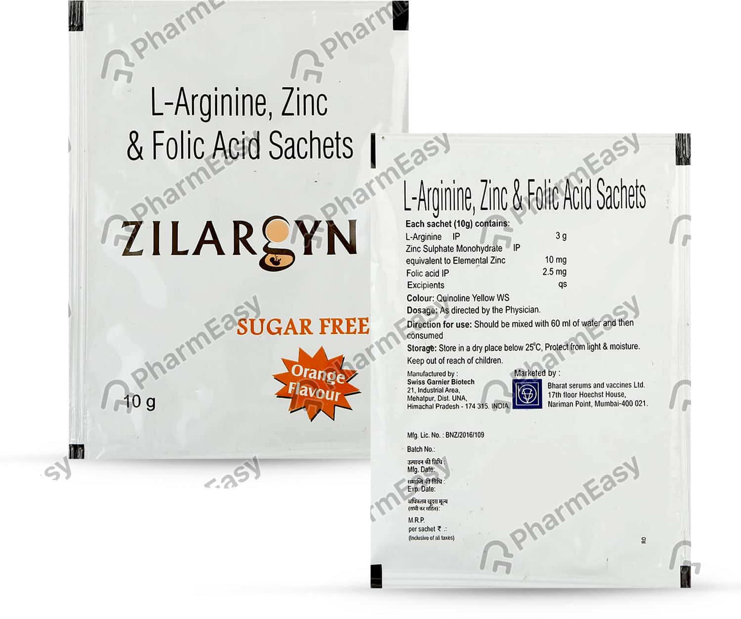Buy Zilargyn Orange Flavour Sugar Free Sachet Of 10gm Oral Powder ...