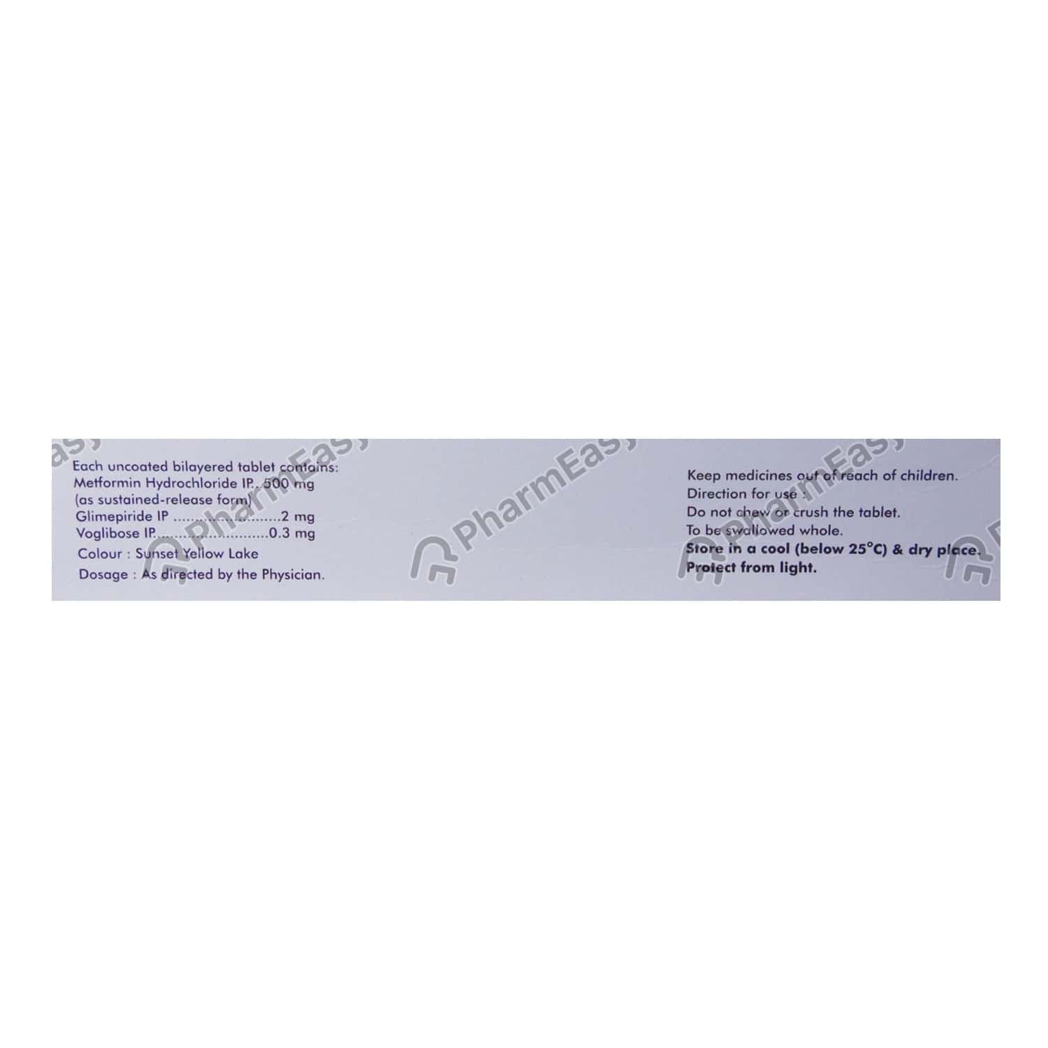 Diapride M 2mg Hv Strip Of 15 Tablets: Uses, Side Effects, Price ...