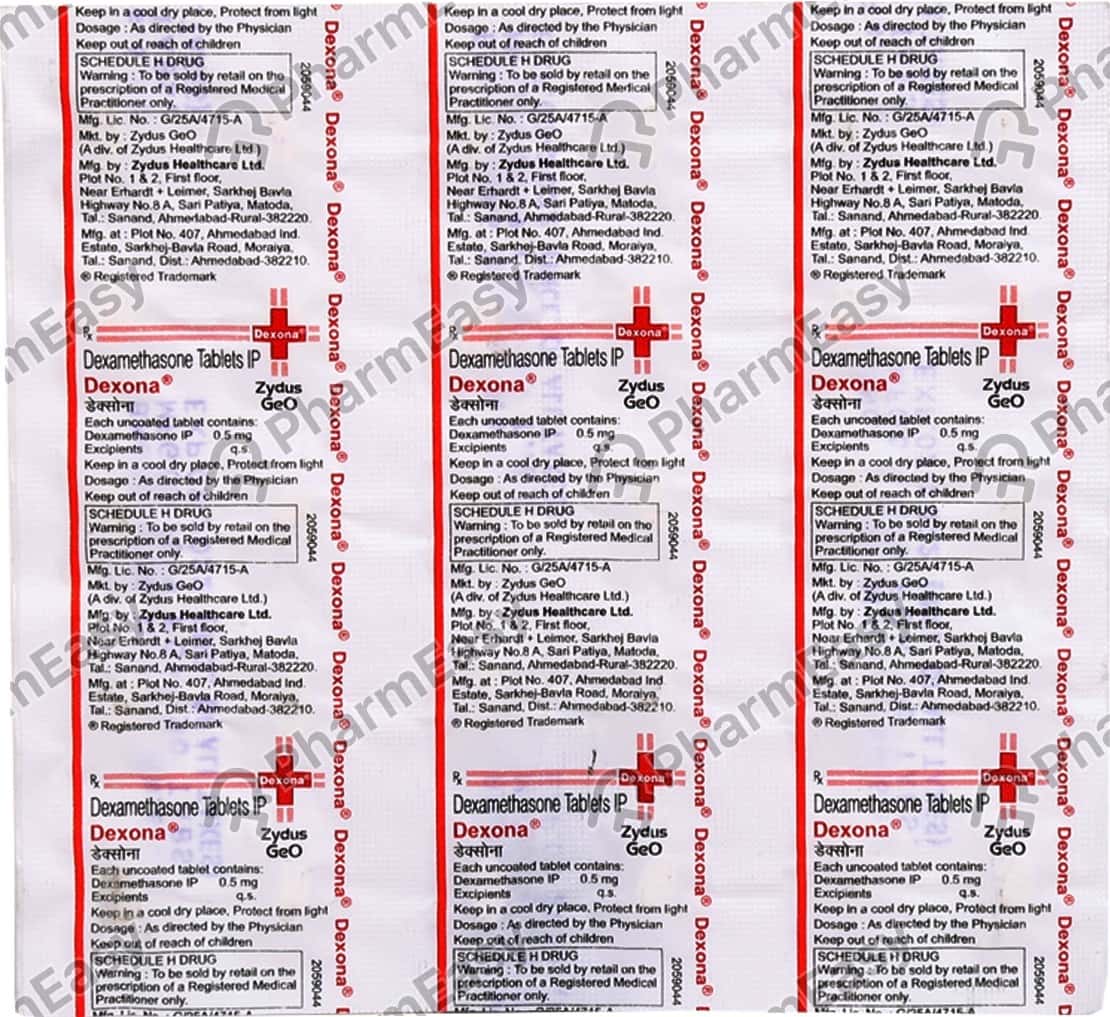 Demisone 0.5 MG Tablet (10): Uses, Side Effects, Price, Dosage ...