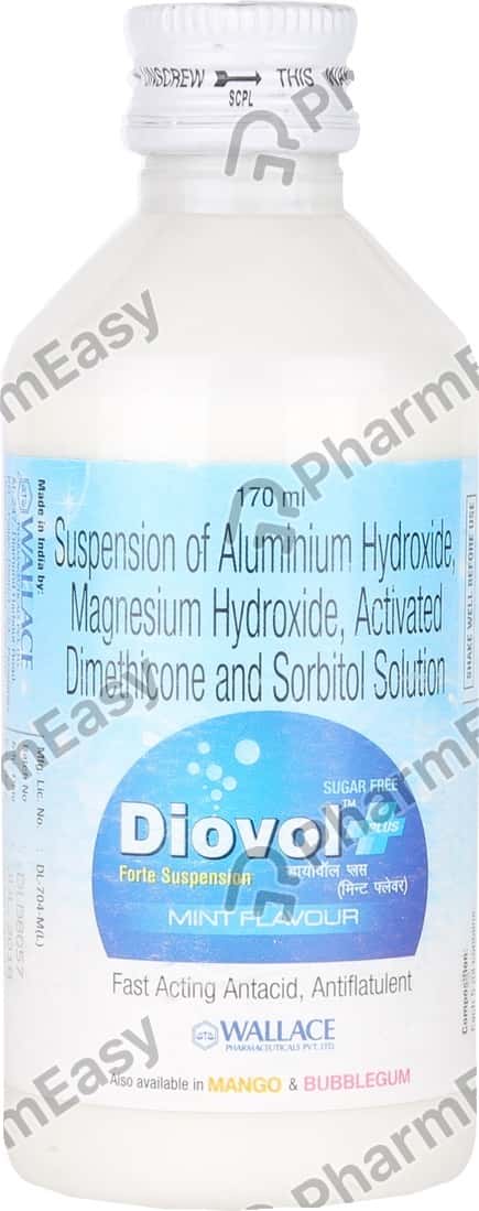Buy Diovol Plus Forte Mint Flavour Sugar Free Solution 170ml Online at ...